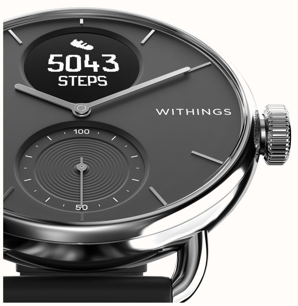 Withings ScanWatch - Hybrid Smartwatch With ECG (38mm) Black Hybrid ...