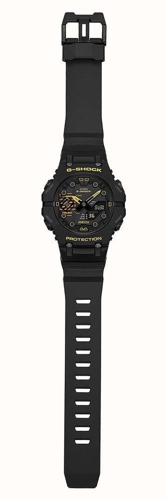 Casio G-Shock 'Caution Yellow' Shock Resistant Black Silicone GA-B001CY ...