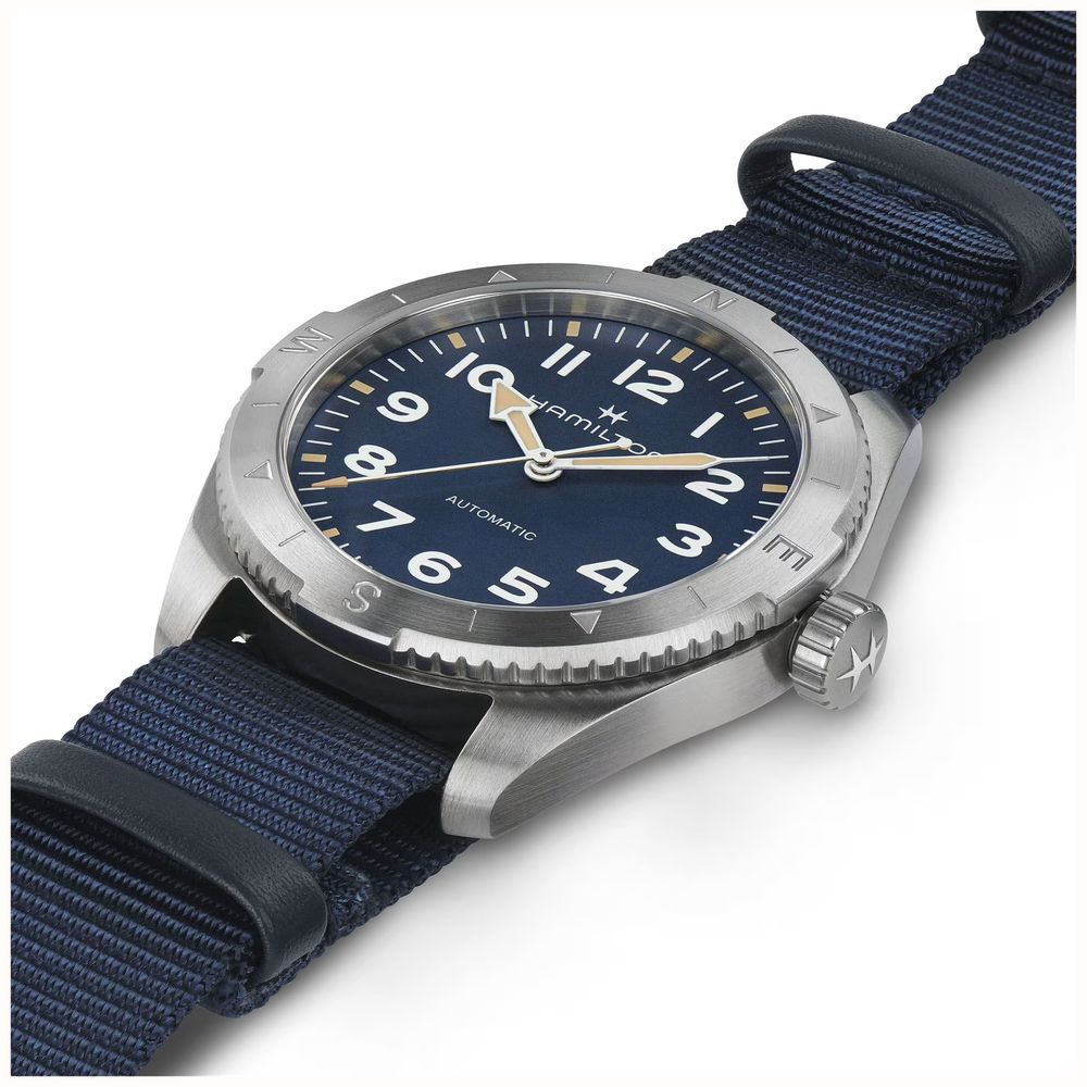 Hamilton Khaki Field Expedition Automatic (41mm) Blue Dial / Blue NATO ...