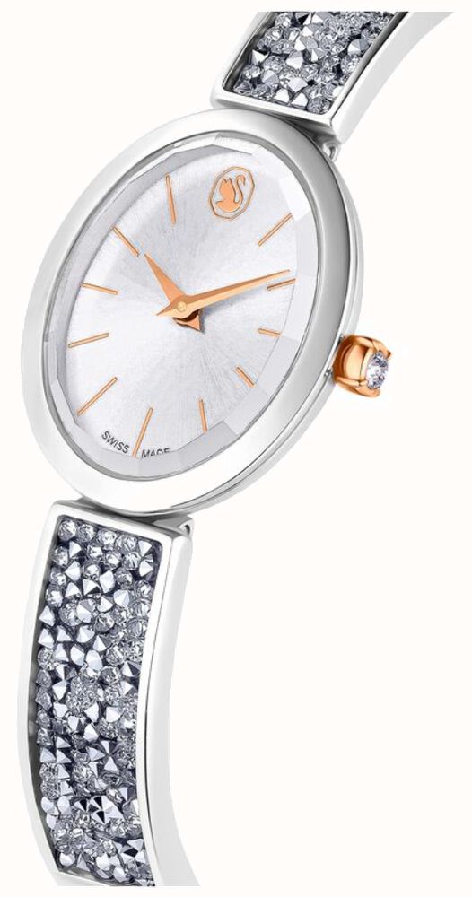 Swarovski Crystal Rock (26mm) Silver Dial / Silver Crystal & Stainless ...