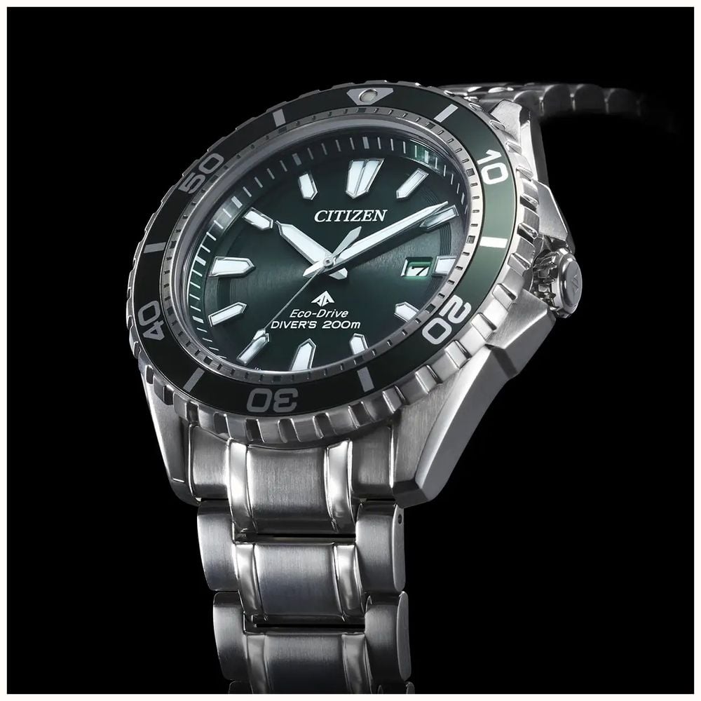 Citizen Men's Promaster Diver | Eco-Drive | Green Dial | Stainless ...
