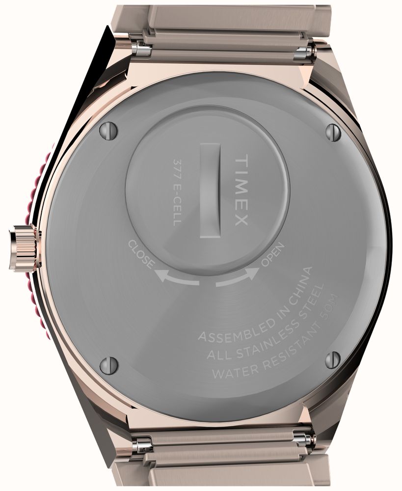 Timex Q Timex (36mm) Pink Dial / Pink Expandable Bracelet TW2W41000 ...