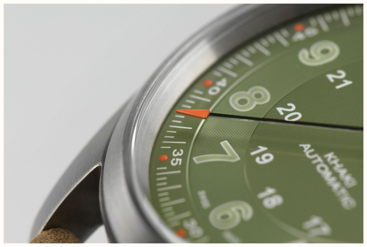 Hamilton Khaki Field Titanium Automatic (38mm) Green Dial / Brown ...