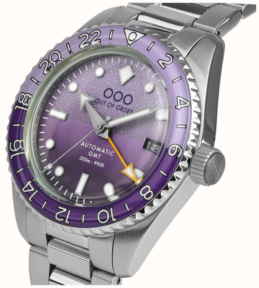 Out Of Order Dark Violet Automatic GMT (40mm) Purple Dial / OOO.001-25 ...