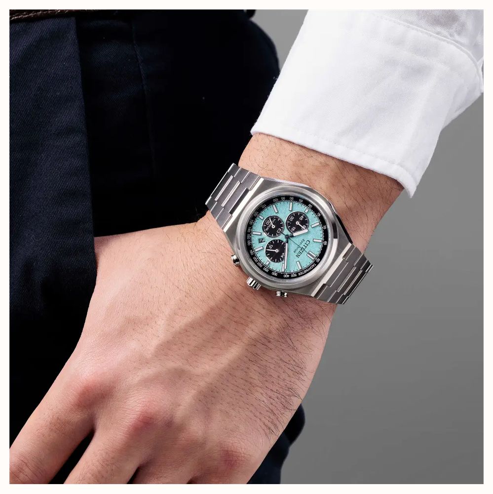 Citizen Zenshin Super Titanium 'Zenshin Chrono' (42mm) Light Turquoise ...