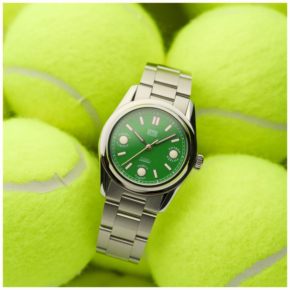 HTD Tennis Sport Erba Automatic (37mm) Green 'Score' Dial / Stainless ...