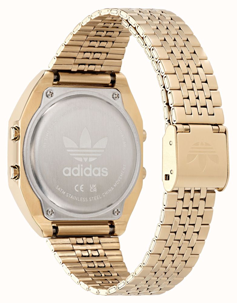 Adidas DIGITAL TWO (36mm) Digital Dial / Gold-Tone Stainless Steel ...