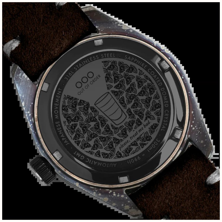 Out Of Order After 8 Automatic GMT (40mm) Mint Green Dial / Chocolate ...