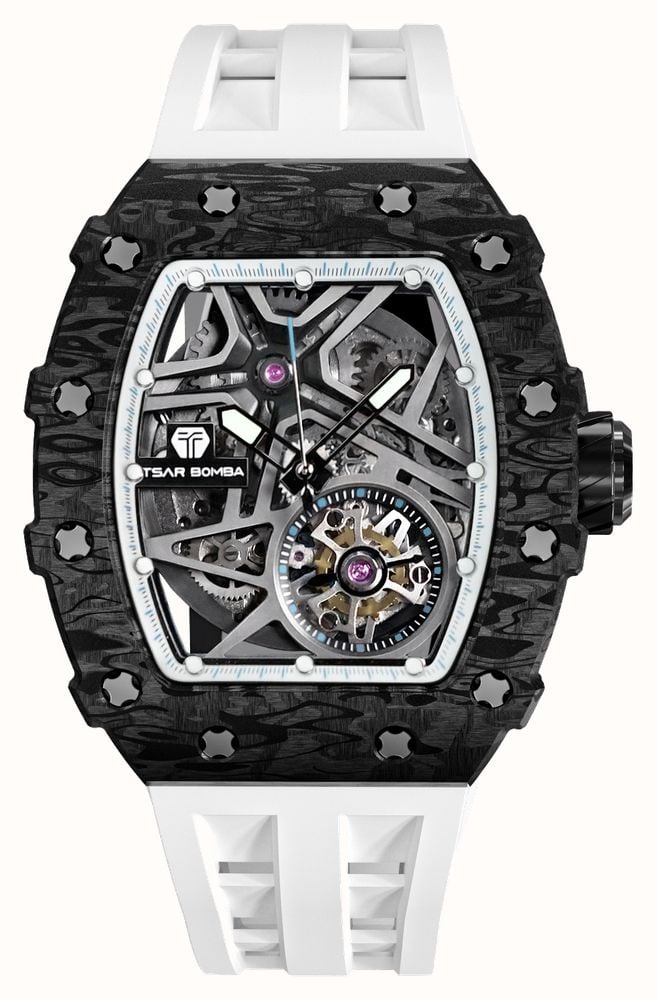 TSAR BOMBA Elemental Series Carbon Fibre Automatic (43.5mm) Black ...