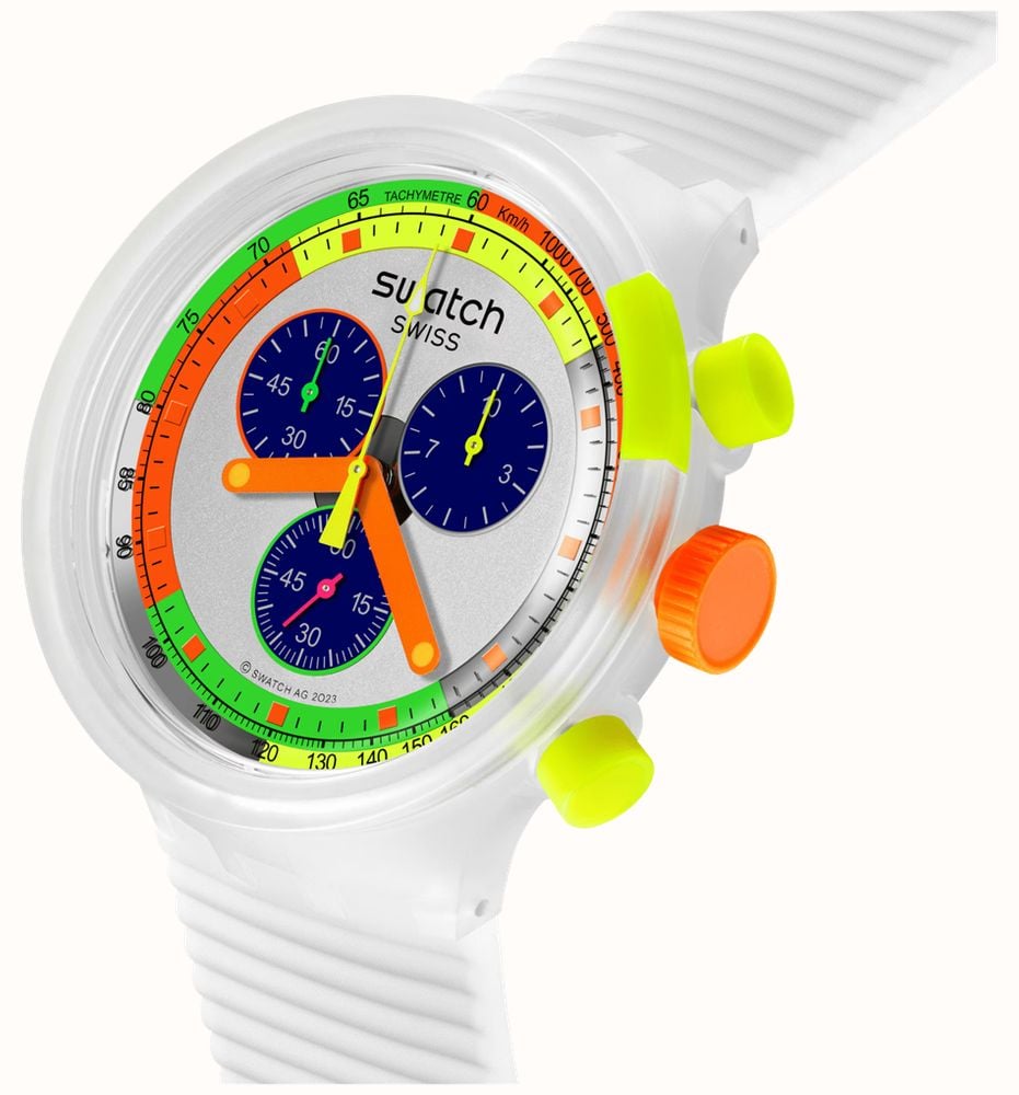 Swatch NEON JELLY (47mm) Multi-Coloured Dial / Matte Transparent ...