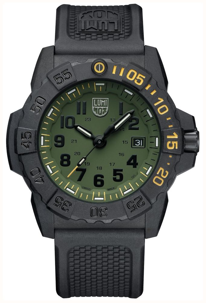 Luminox Navy SEAL Foundation (45mm) Green Dial / Black Rubber And Black ...