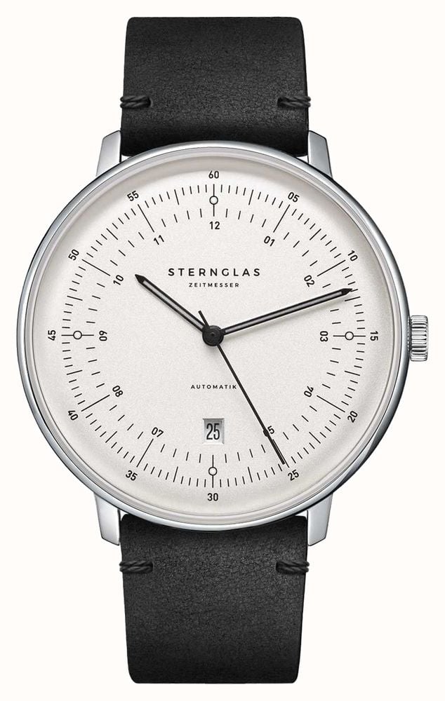 STERNGLAS Hamburg Automatic (42mm) Silver-Satined Dial / Vintage Grey ...