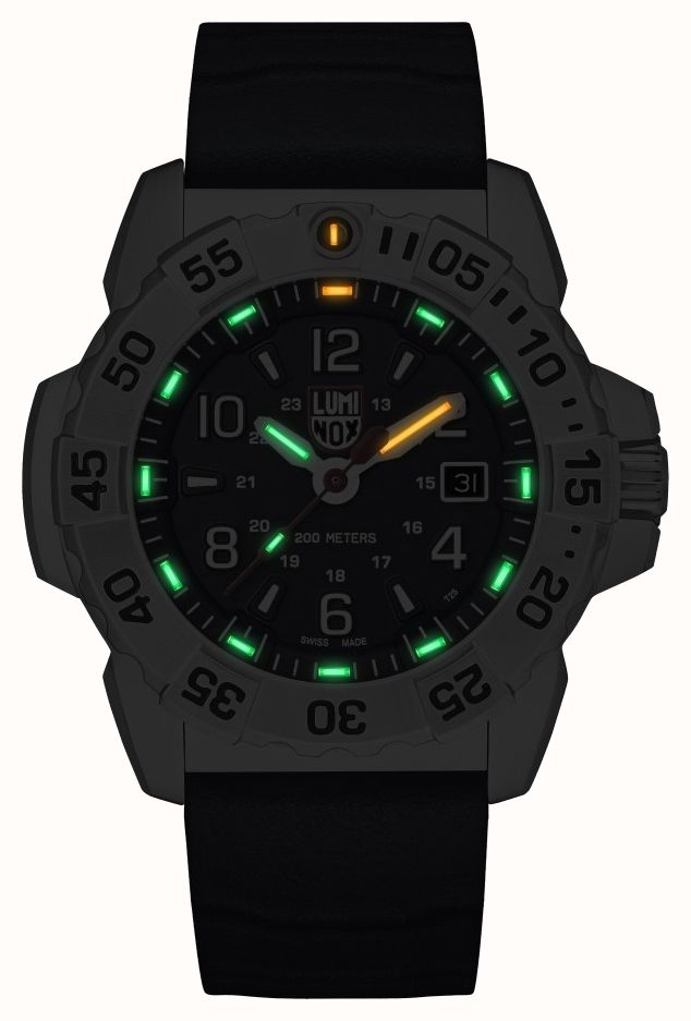 Luminox | Navy Seal Stahl 3250 Serie | Blaues Kautschukarmband | Blaues ...