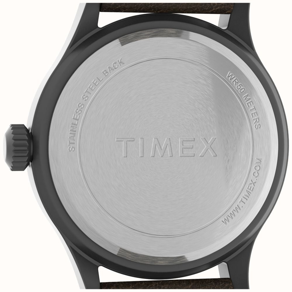 Timex Expedition Scout Gunmetal-Khaki-Zifferblatt / Dunkelbraunes ...