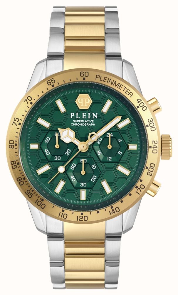 Philipp Plein HYPER-SPORT PLEINMETER (44mm) Green Chronograph Dial ...