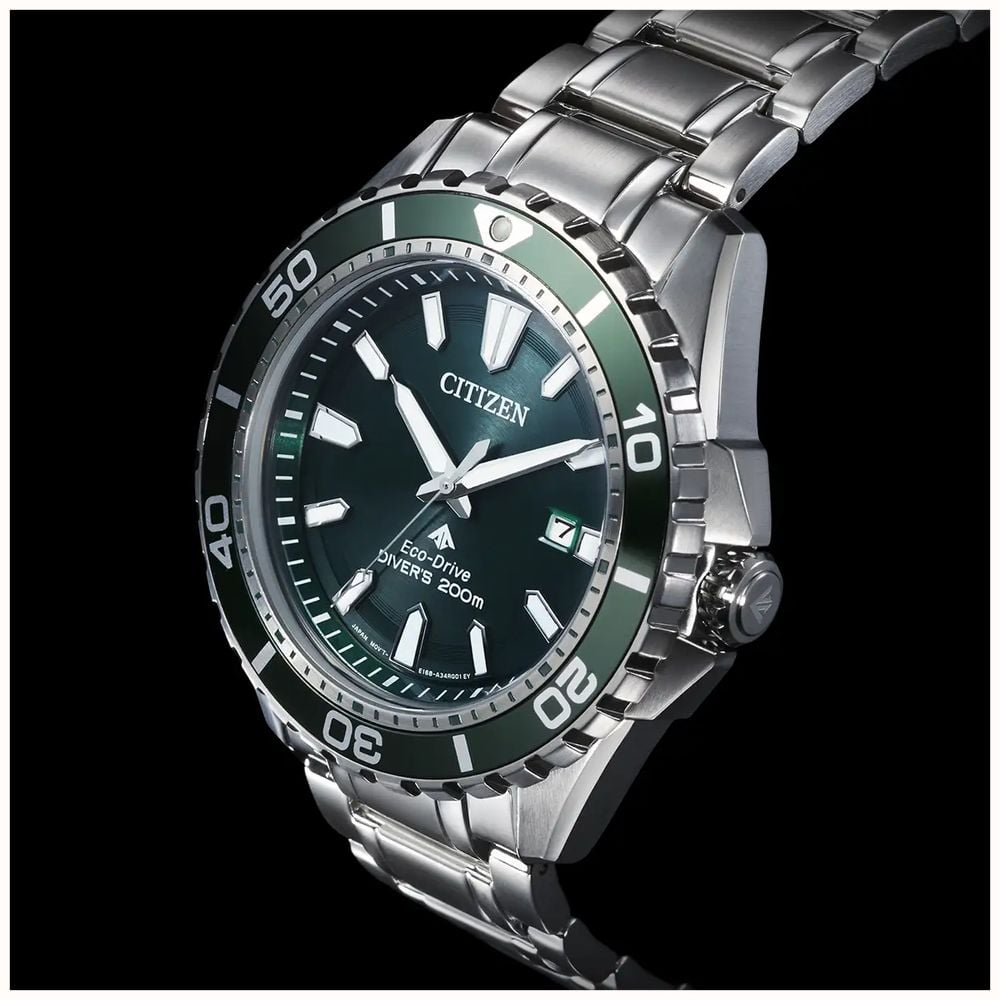 Citizen Men's Promaster Diver | Eco-Drive | Green Dial | Stainless ...