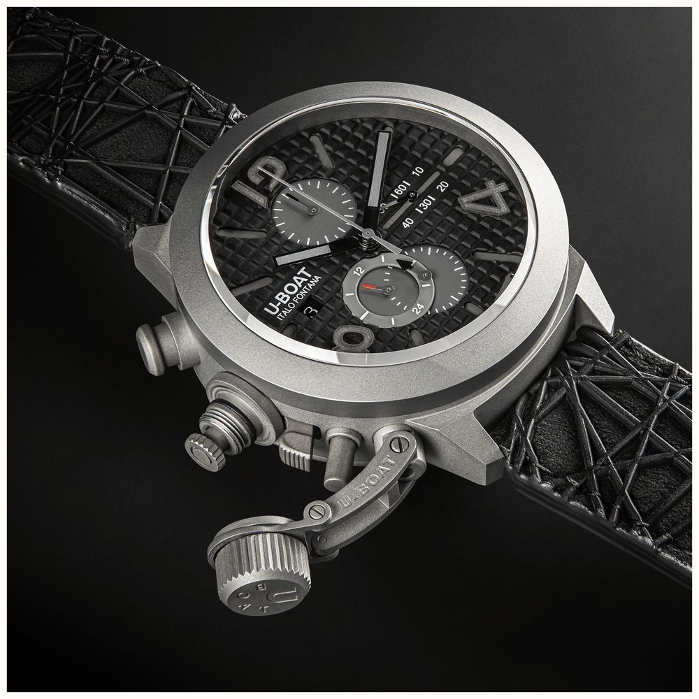 U-Boat CLASSICO 45 Titanium Limited Edition (45mm) Tungsten Black Dial / Black 3004 - First ...