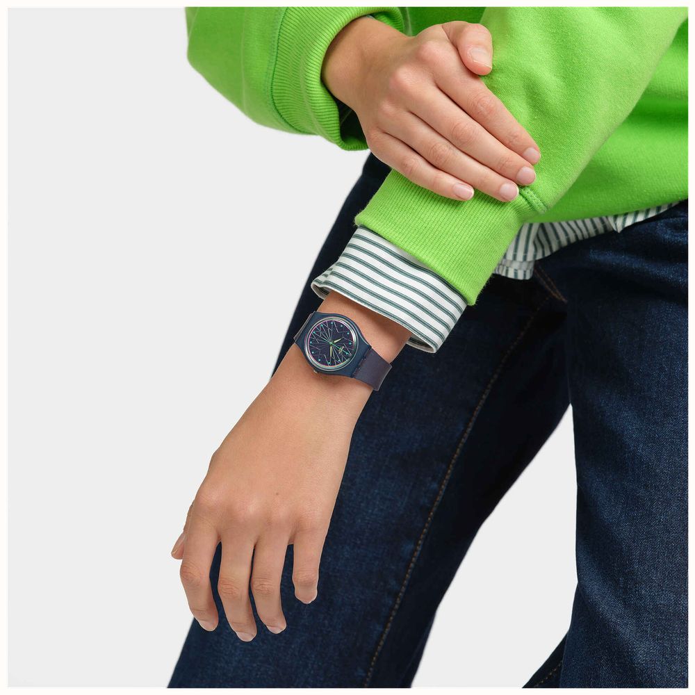 Swatch DREAMING OF GEMSTONES (34mm) Purple & Blue Dial / Anodamazing ...