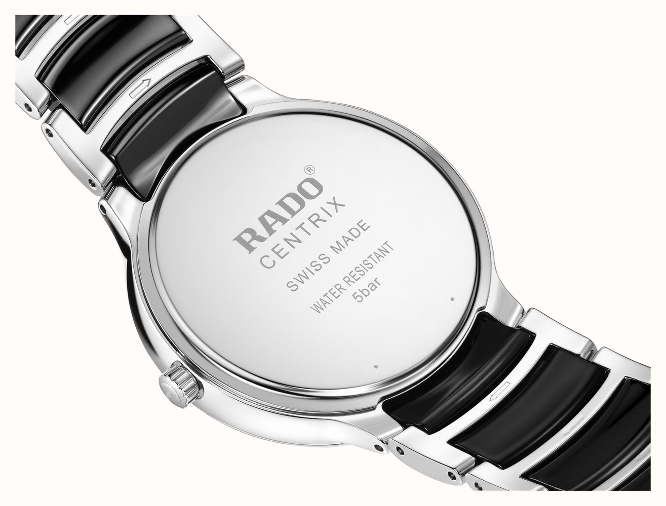 RADO Centrix Quarz (39,5 Mm) Schwarzes Zifferblatt / Schwarze Hightech ...