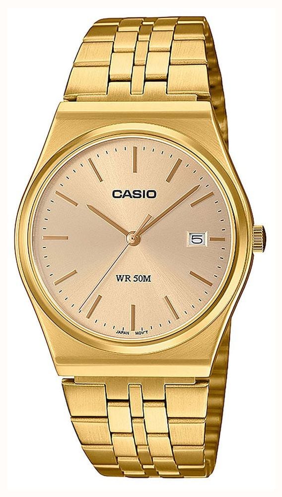 Casio Vintage Mtp Collection 35mm Gold Dial Gold Tone Stainless Steel Mtp B145g 9avef