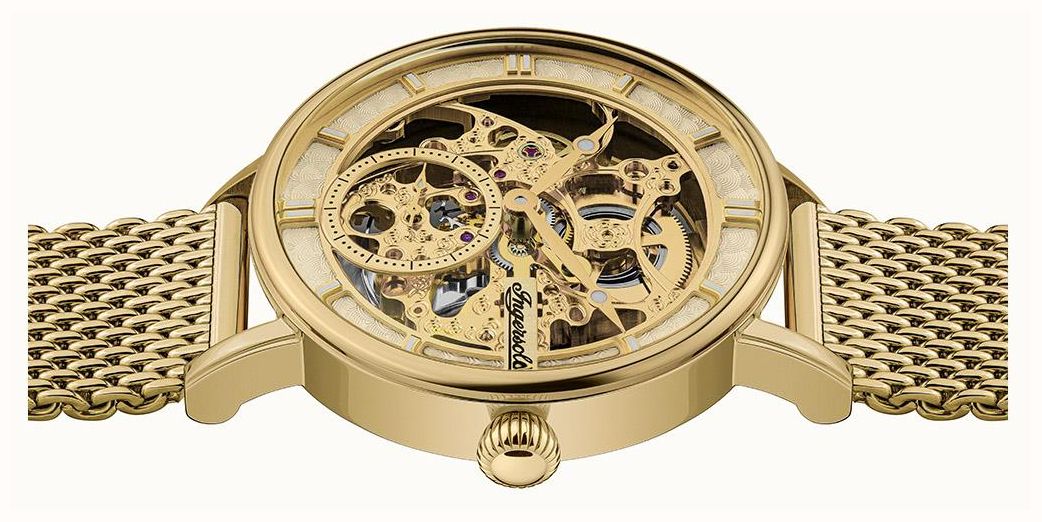 Ingersoll THE HERALD 1892 Automatic (40mm) Gold Skeleton Dial / Gold ...