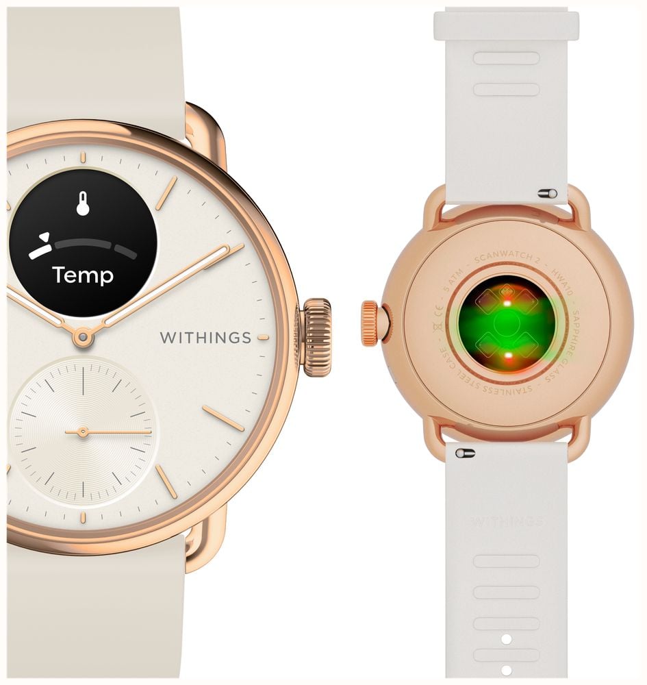 Withings ScanWatch 2 - Hybrid Smartwatch With ECG (38mm) Sand Hybrid ...