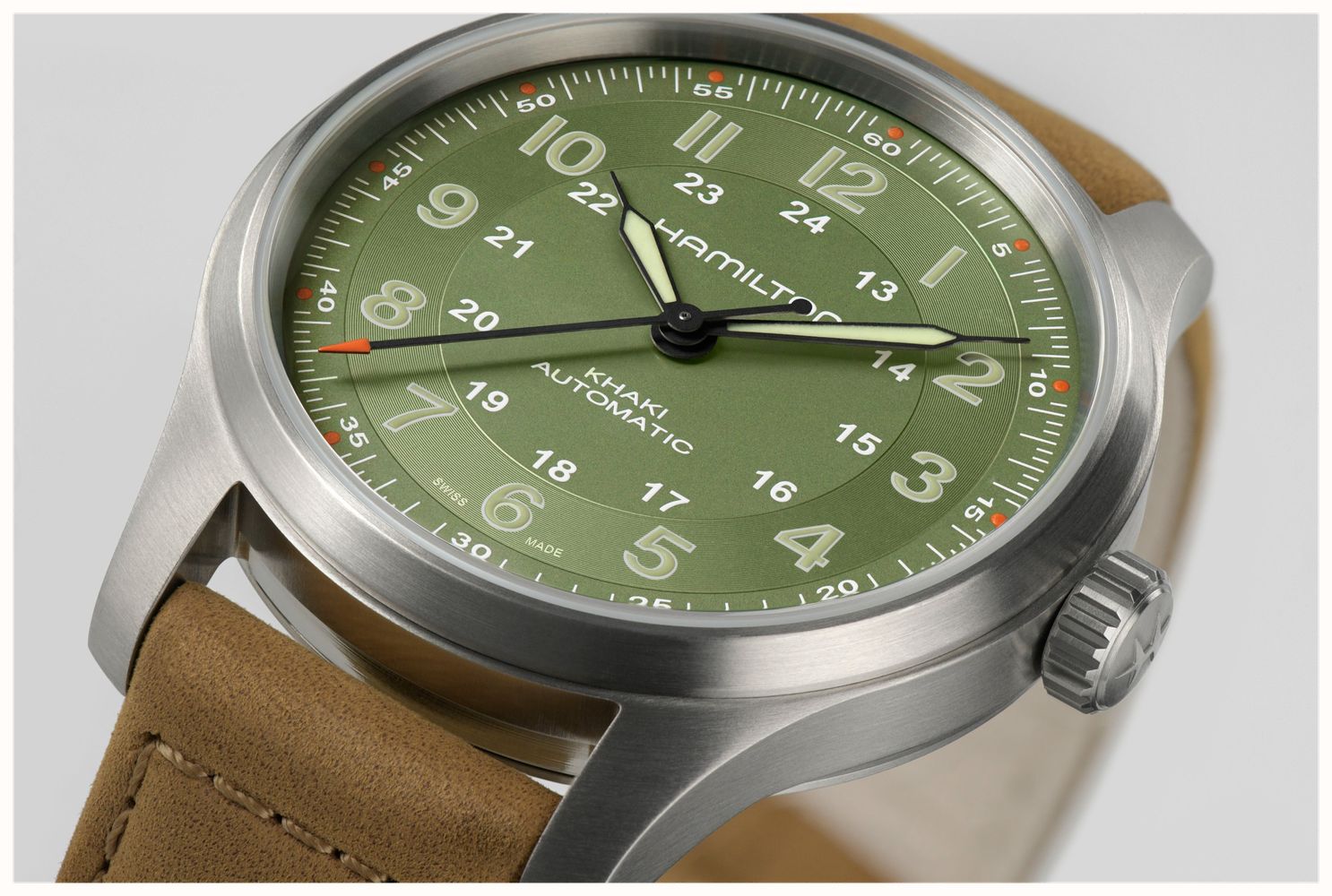 Hamilton Khaki Field Titanium 42mm Green Dial Automatic H70545560 ...