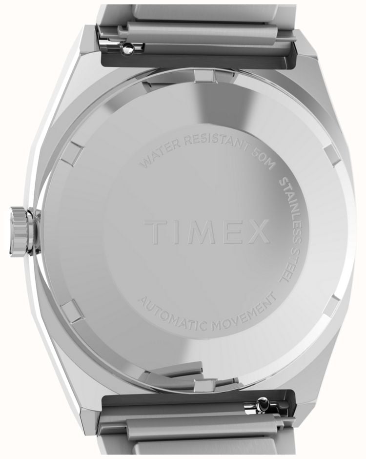 Timex Automatic 1983 E-Line Reissue (34mm) Silver Dial / Stainless ...