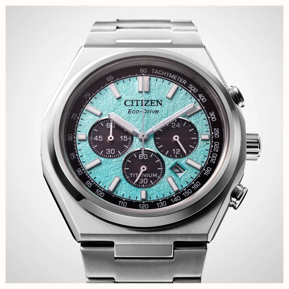 Citizen Zenshin Super Titanium 'Zenshin Chrono' (42mm) Light Turquoise ...