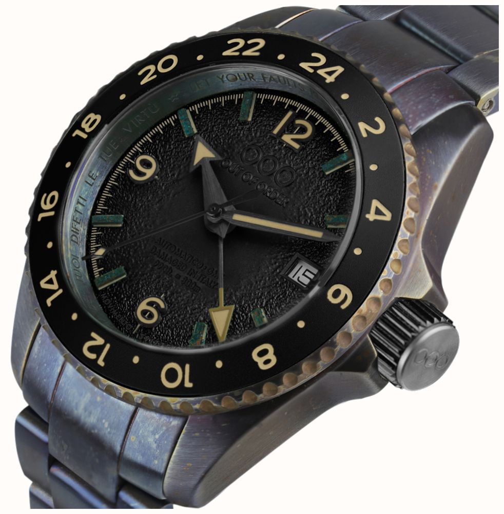 Out Of Order BLACK TRECENTO (40mm) Black Dial / Black Stainless Steel ...