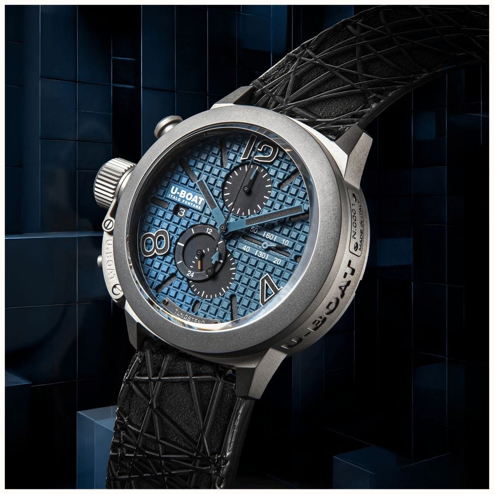 U-Boat CLASSICO 45 Titanium Limited Edition (45mm) Tungsten Blue Dial / Black 3003 - First Class ...