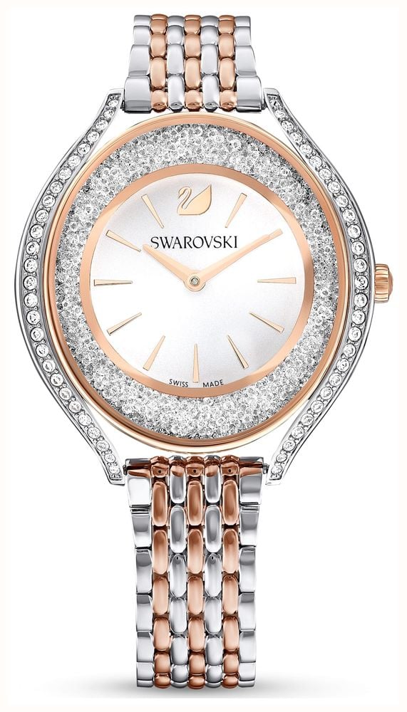 Swarovski Crystalline Aura (35.5mm) Silver Dial / Two-Tone Stainless ...