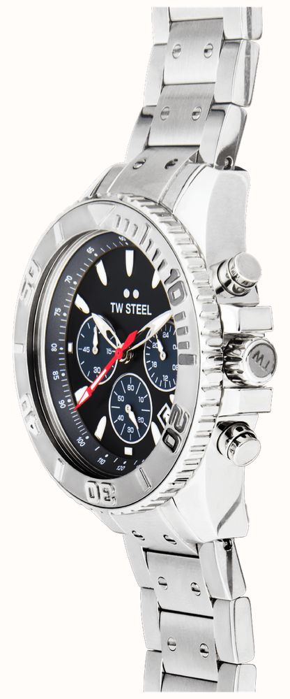 TW Steel Men's Vanceur Diver (42mm) Black Chronograph Dial / Stainless Steel Bracelet VA5 ...