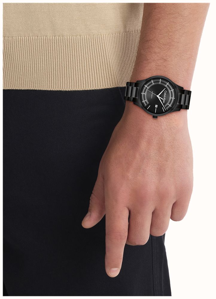 Calvin Klein Men's CK Iconic Automatic (40mm) Black Dial / Black ...