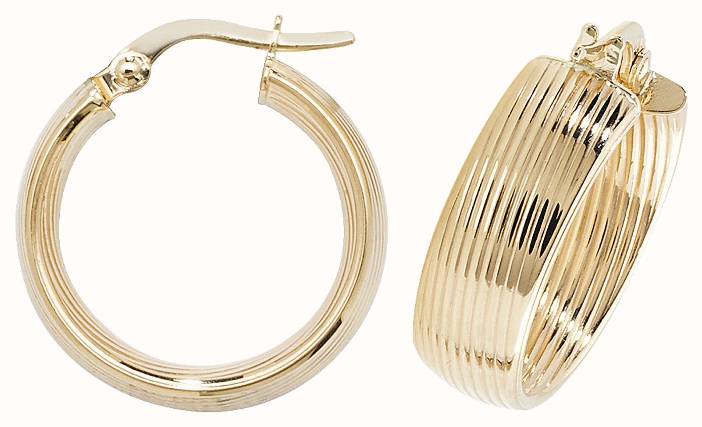 9ct gold hoop earrings 20mm store