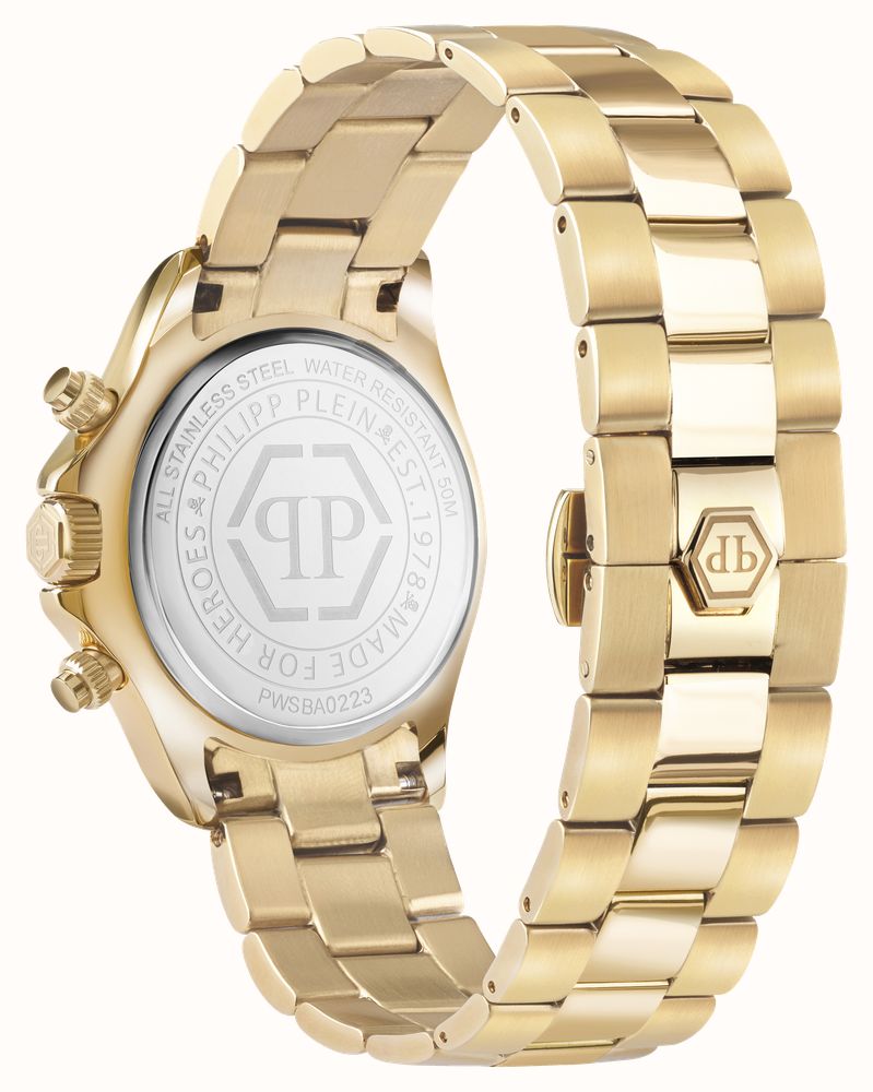 Philipp Plein $TREET COUTURE NOBILE LADY (38mm) Gold Dial / Gold PVD ...