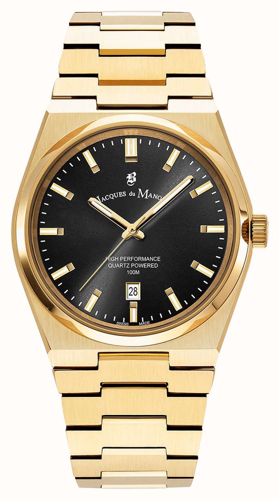 Jacques Du Manoir Horizon Quartz (41mm) Black Dial / Gold-Tone ...