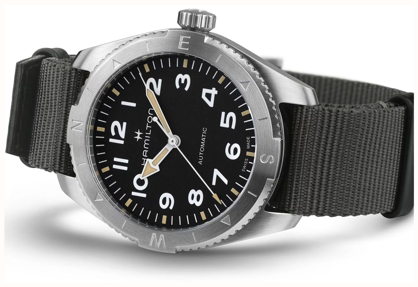 Hamilton Khaki Field Expedition Automatic (41mm) Black Dial / Grey NATO ...