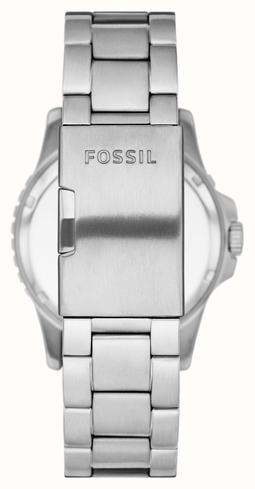 Fossil Azul Masculino | Mostrador Preto | Pulseira De Aço Inoxidável ...