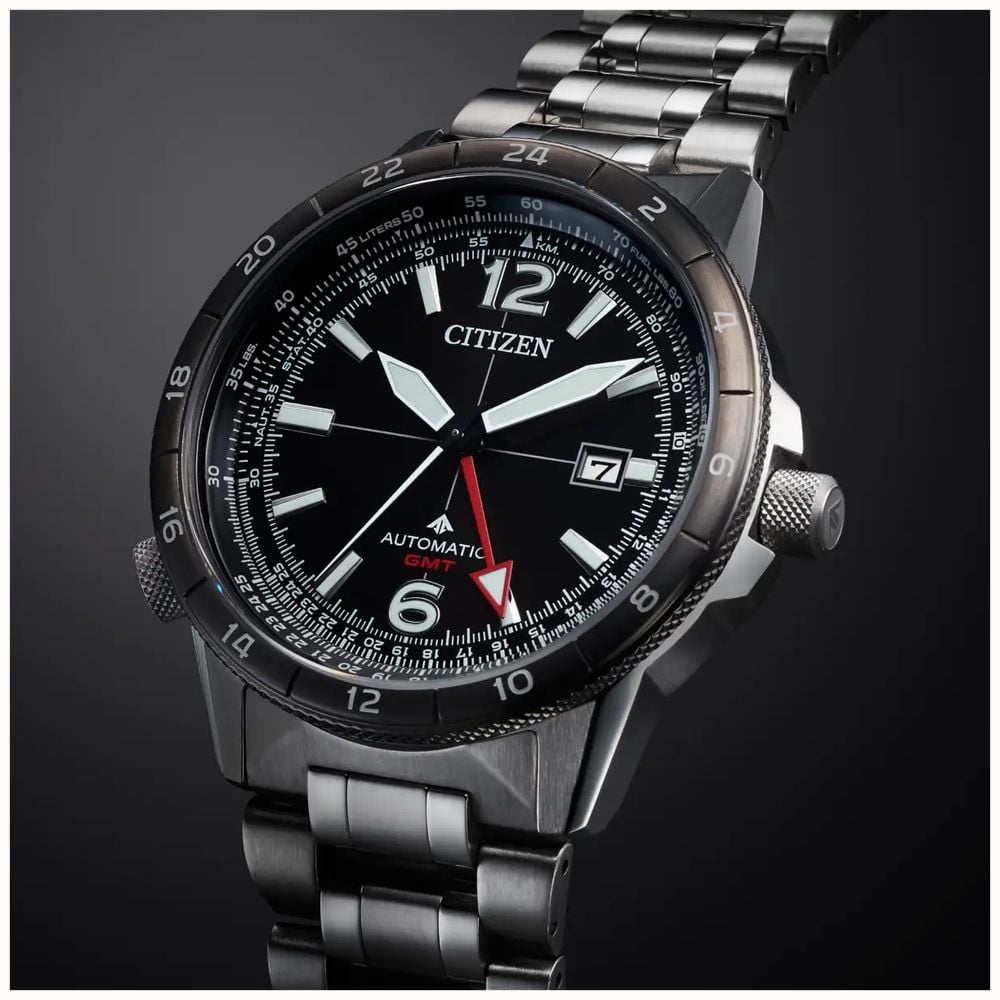 Citizen Promaster AIR Automatic GMT (44.5mm) Black Dial / Stainless ...