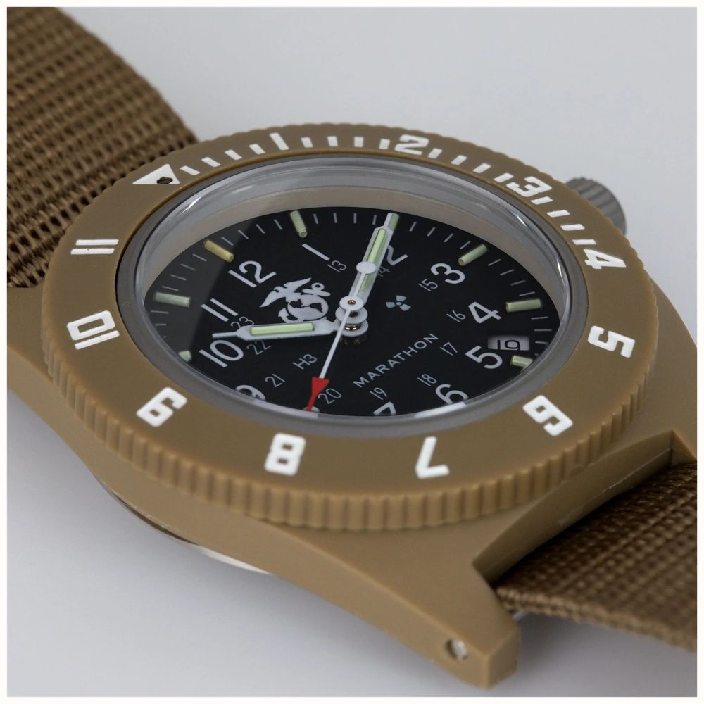 Marathon Navegador Oficial Usmc Nav-d Desert Tan Con Fecha De Cuarzo ...