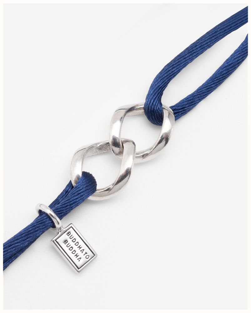 Buddha To Buddha Chain XS Cobalt Blue Cord Sterling Silver Infinity ...