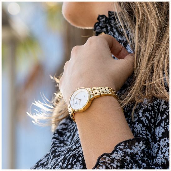 Festina Ladies Gold-Toned Watch W/CZ Set & Steel Bracelet F20601/1 ...