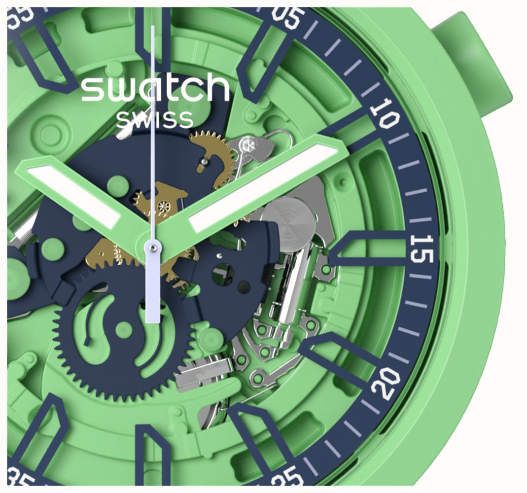 Swatch Big Bold FRESH SQUEEZE Matt Green Watch SB01G101 - First Class ...