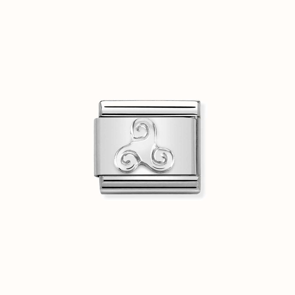 Nomination COMPOSABLE LINK, TRISKELE IN STERLING SILVER 330106/05 ...