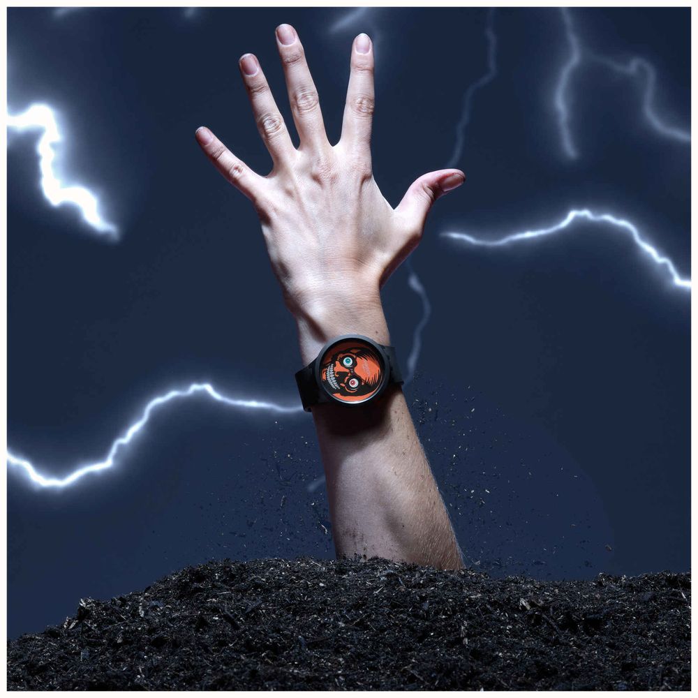 Swatch It's Spooky Time | Big Bold Bioceramic | Black Silicone SB03B700 ...