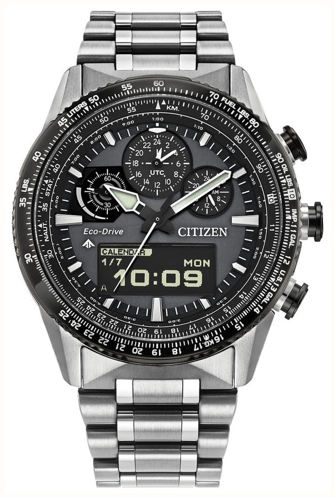Citizen Eco-Drive Promaster Skyhawk Chronograph (43mm) Grey Dual ...