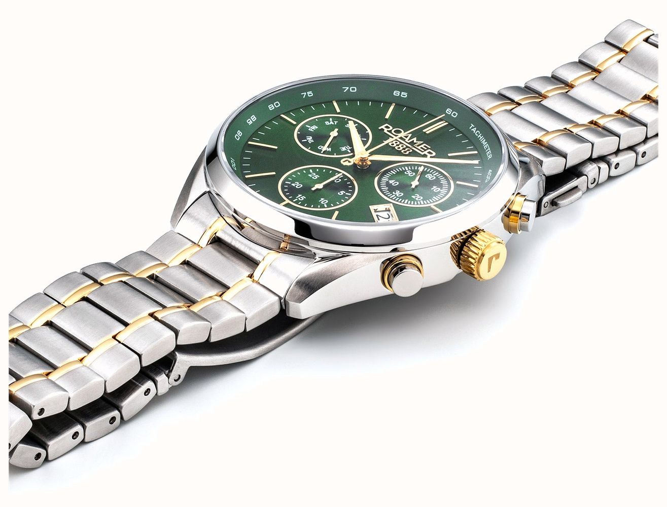 Roamer メンズ プロクロノ (42mm) グリーン ダイヤル / 993819 47 75 20 - First Class ...