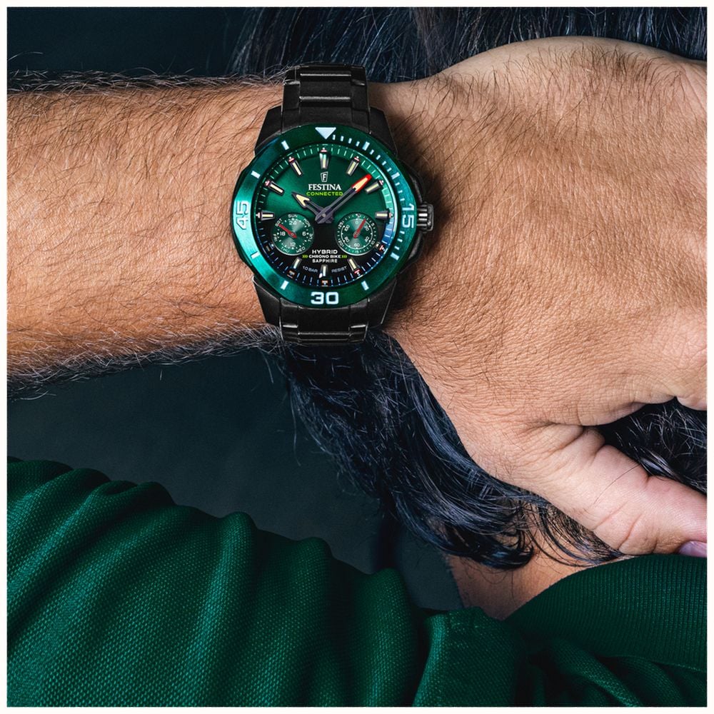 Festina Chrono Bike Special Edition Hybrid Connected (47mm) Green Dial ...