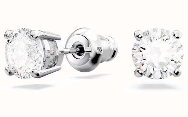 Swarovski Matrix Tennis Set Round Cut, White, Rhodium Plated 5647730 ...